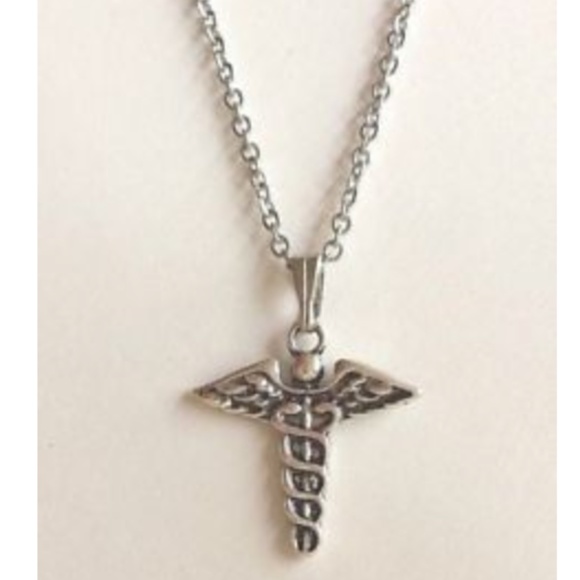 Jewelry | Medical Caduceus Necklace Stainless Steel 2 Chain Nursing ...
